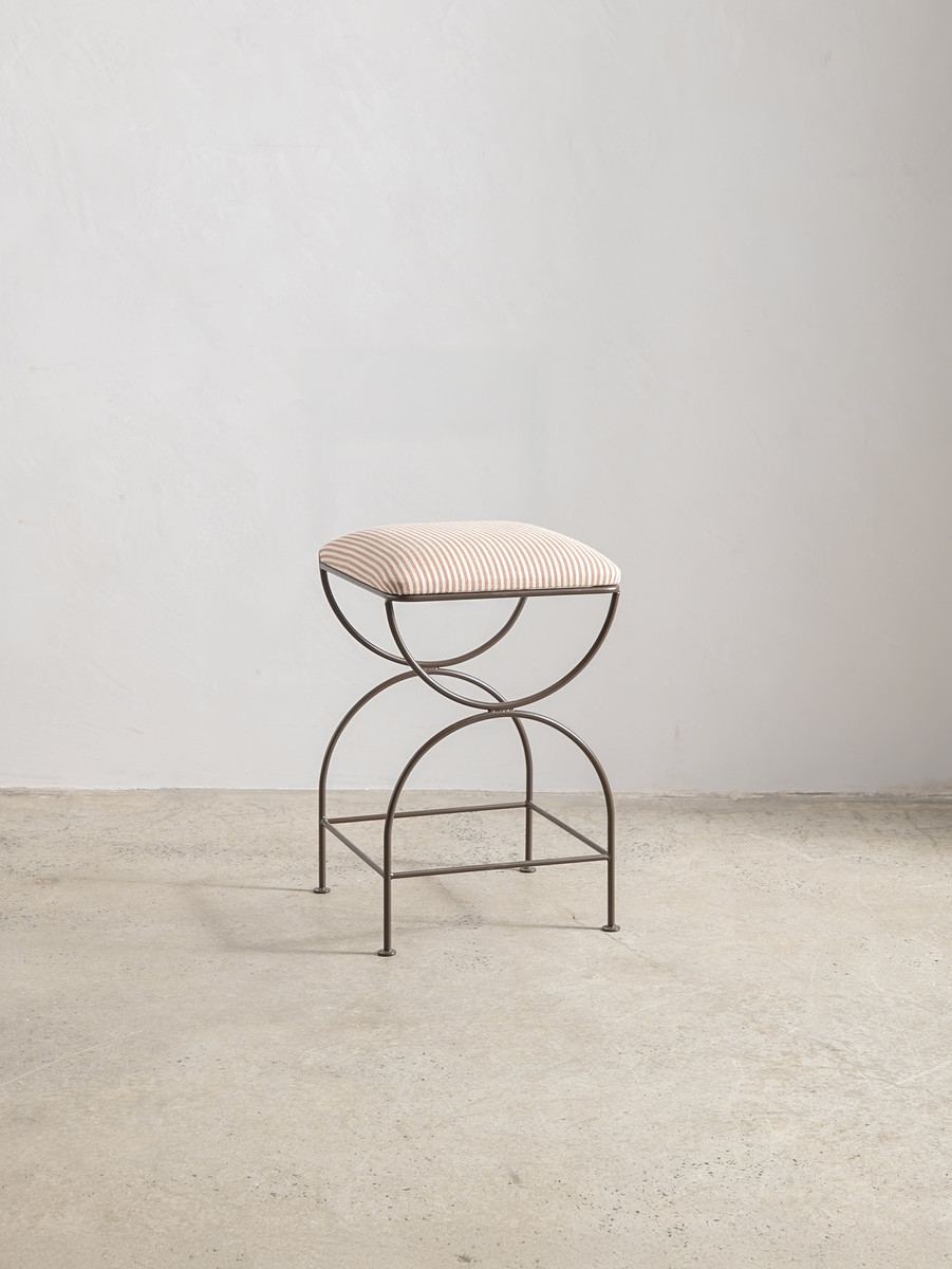 Soleil Stool - Bronze with Sunset Stripe – Tigmi Trading